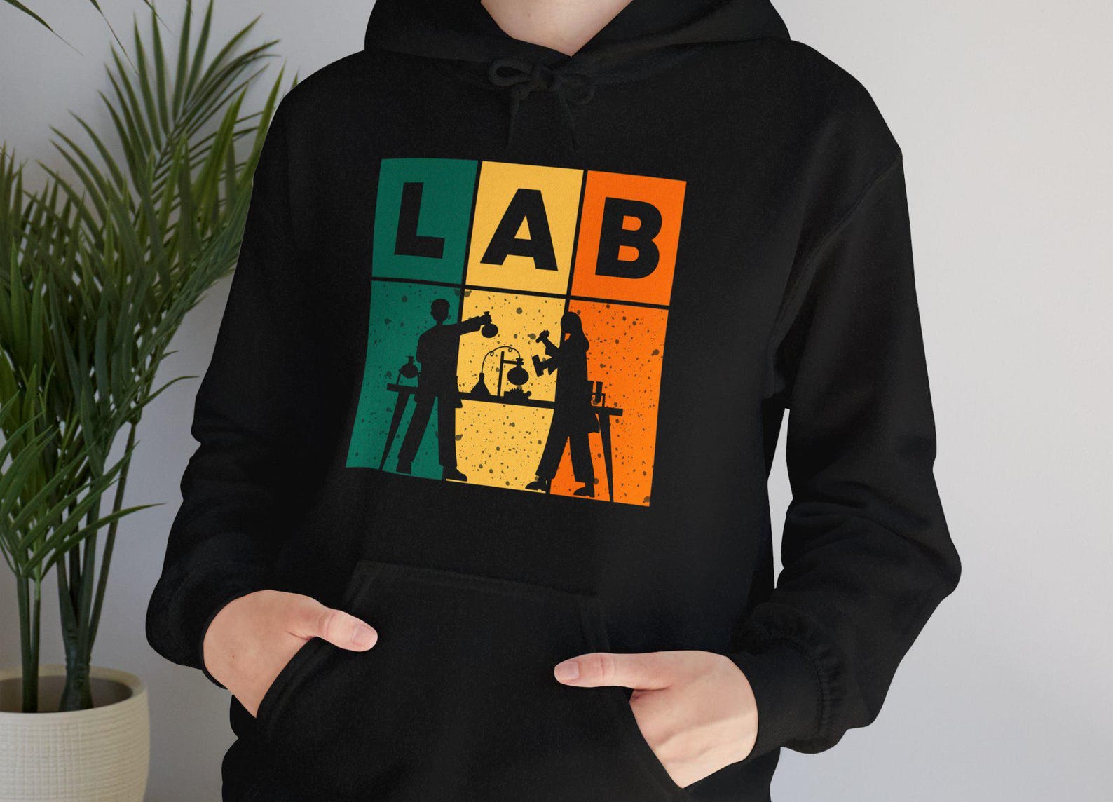 Lab Silhouette Hoodie, Laboratory Hoodie, Science Lovers, STEM Hoodie ...