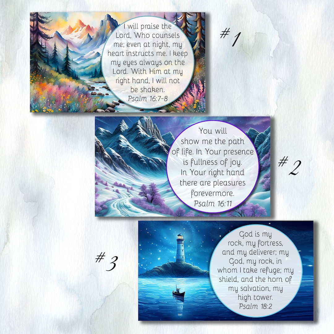 Christian Values, Bible Verse Cards, Digital Prayer Cards, Wallet Size ...