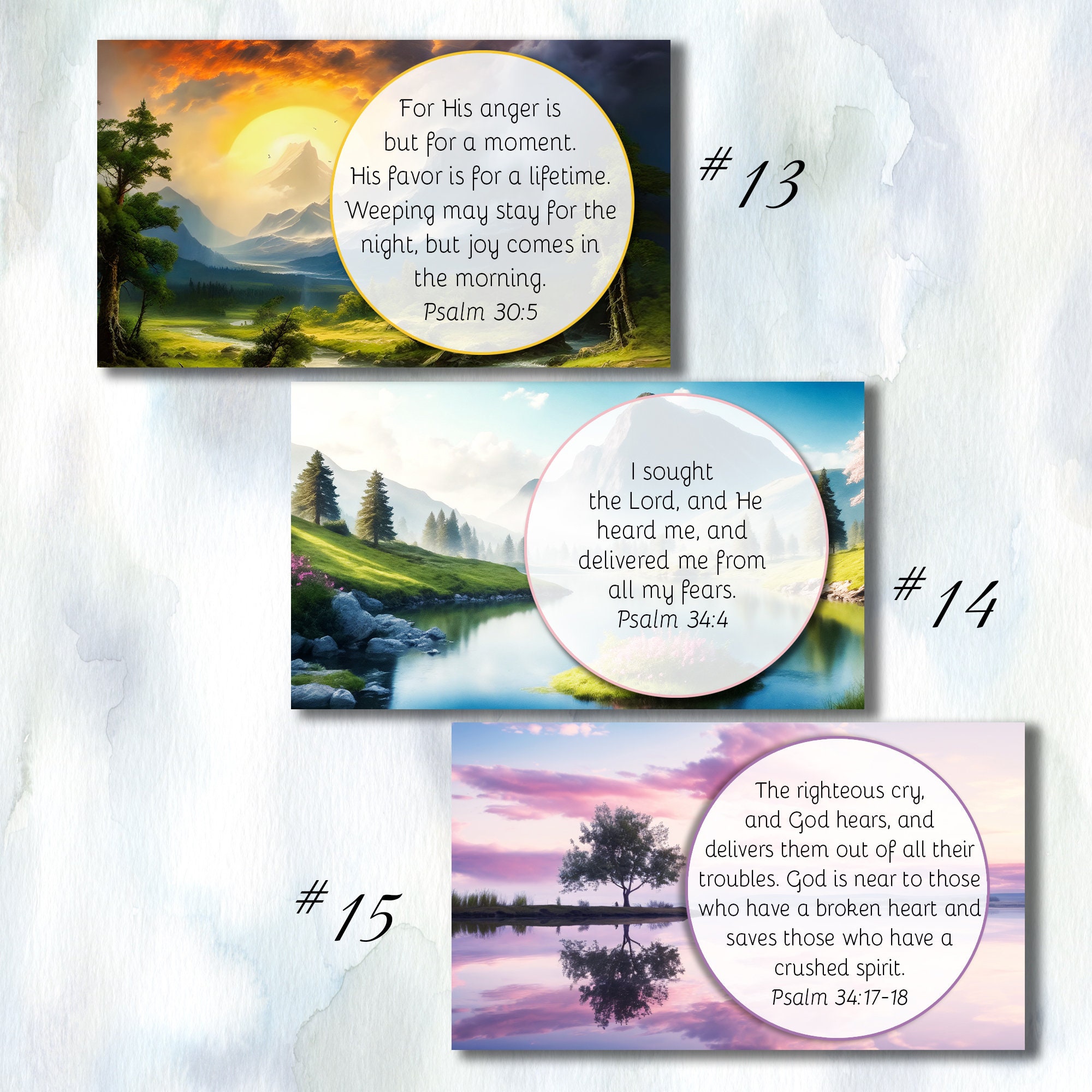 English & Spanish Bible Verse Cards: Christian Prayer Reminders ...