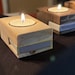Single Tea Light Wooden Candle Holder With Matches Built In - Etsy