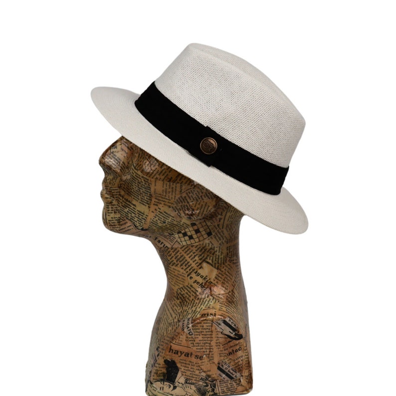 Panama Straw Fedora Hat: Unisex Summer Beach Sun Hat - Etsy