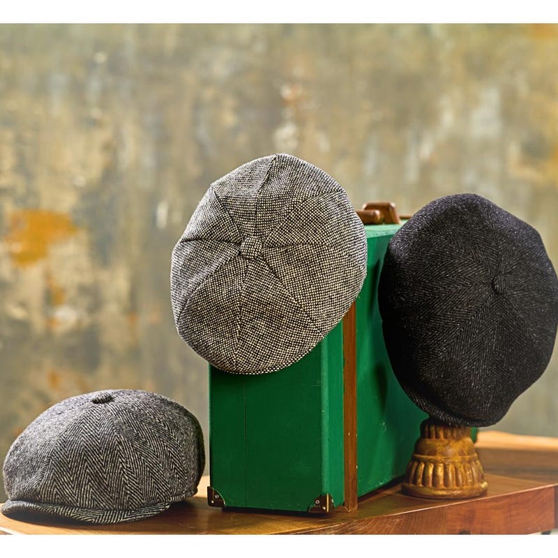 Panel Cap Tweed Wool - Etsy