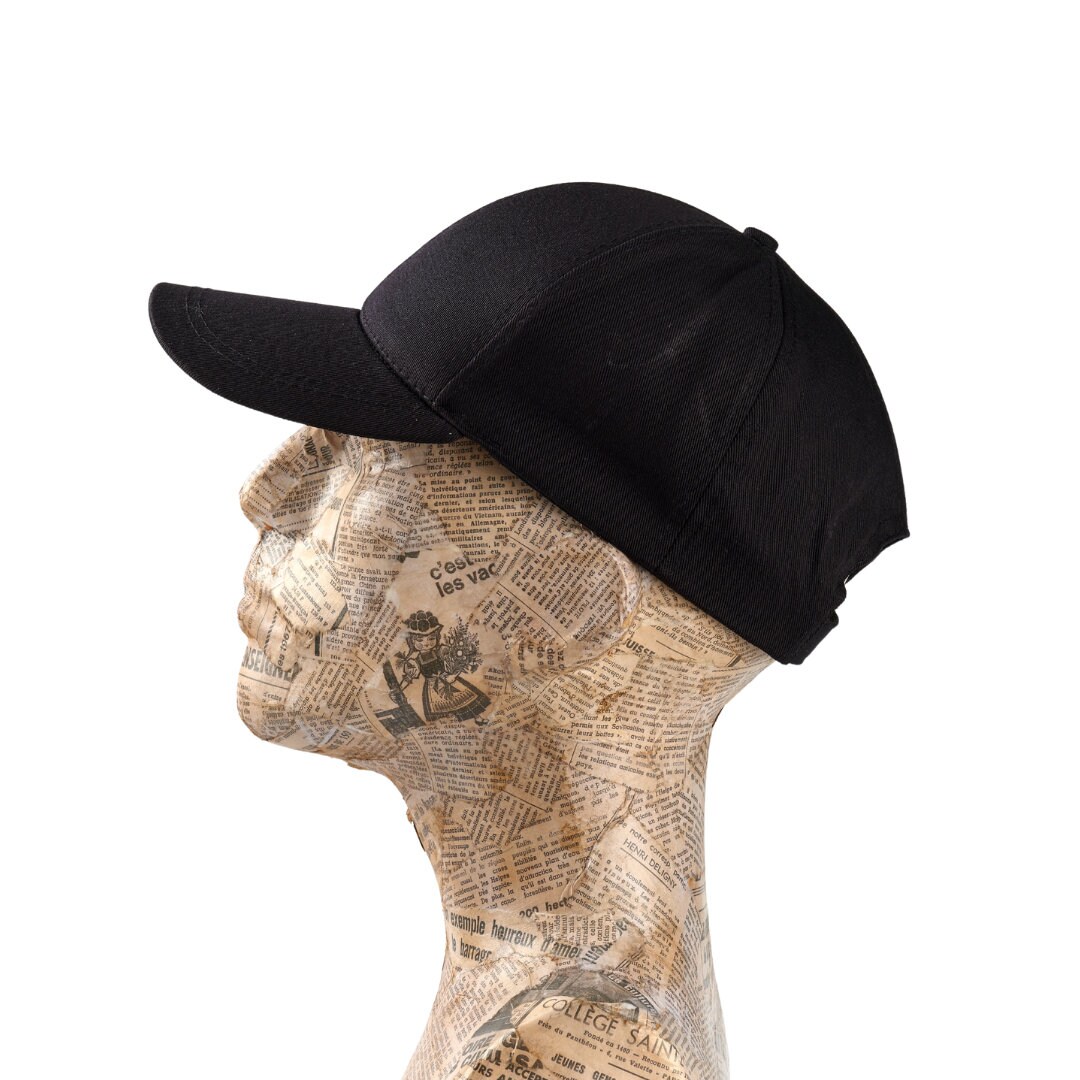 Black Cotton Baseball Cap: Adjustable Unisex Sun Hat - Etsy