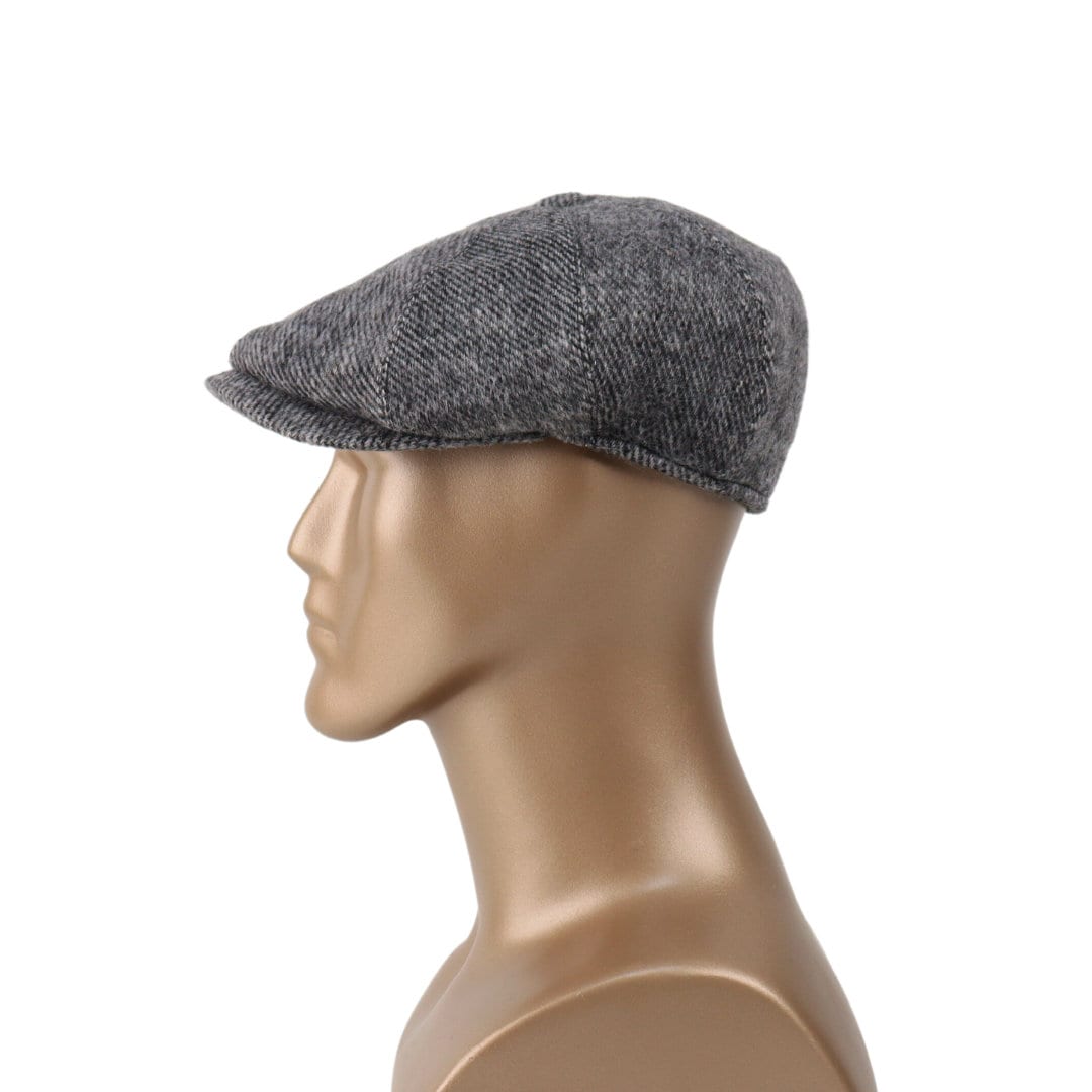 Gray Herringbone Newsboy Cap,wool ,gray Wool Cap, Flat Cap,peaky ...