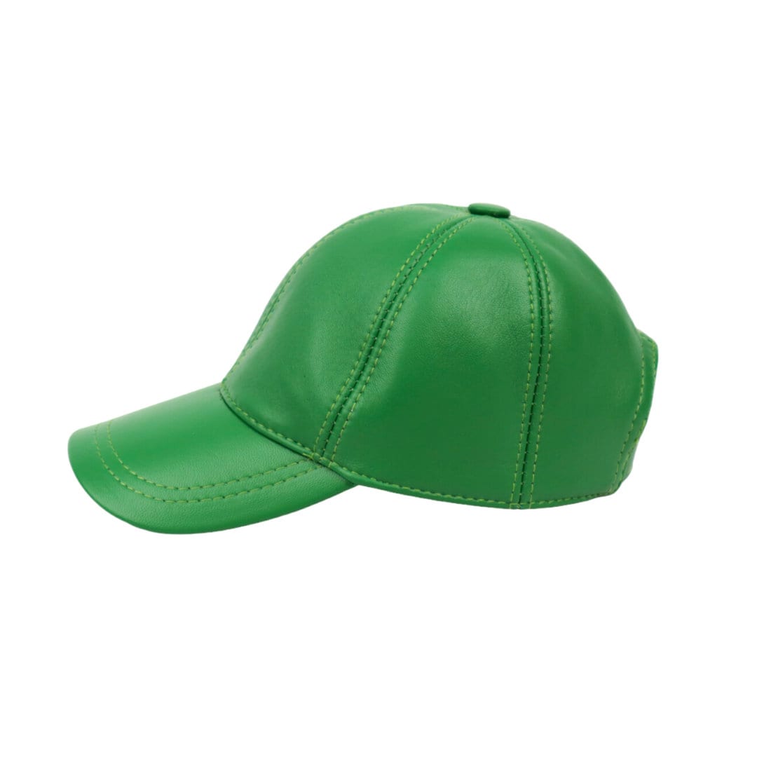 Green Baseball Cap,adjustable Leather Cap,leather Hat, Unisex Cap,woman ...