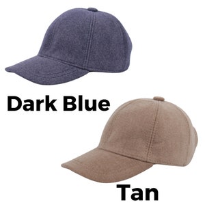 Adjustable Wool Baseball Cap: Unisex Winter Hat - Etsy
