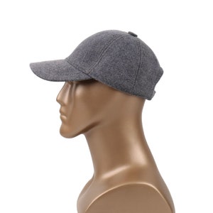 Gray Wool Baseball Cap,adjustable Wool Cap,wool Hat, Unisex Cap,woman ...