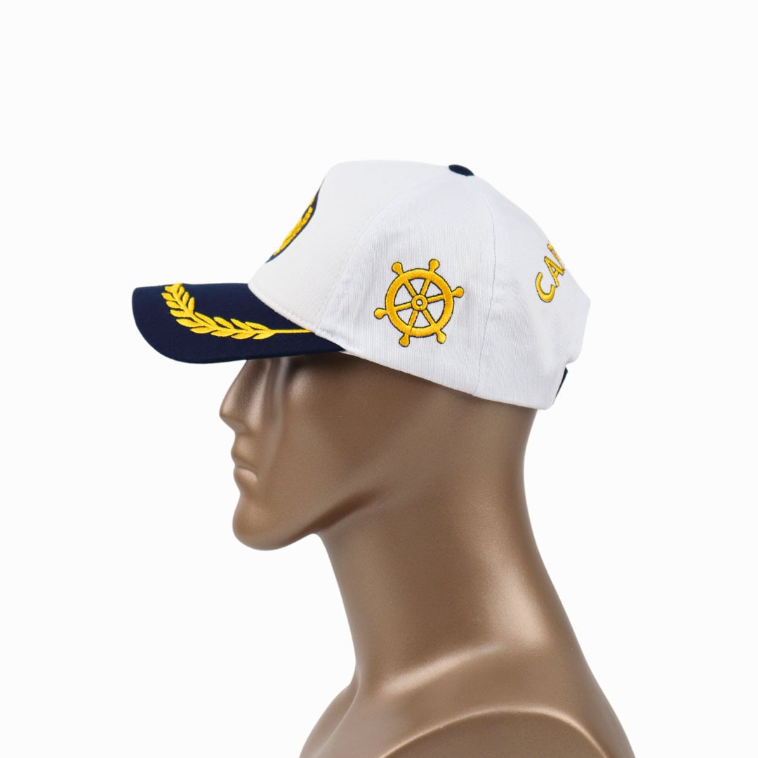 White Captain Baseball Cap,unisex Captain Hat ,gift for New Boat Owner ...