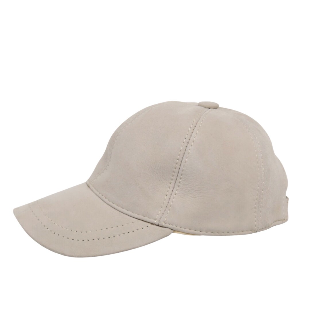 Beige Genuine Suede Baseball Cap: Adjustable Unisex Hat - Etsy