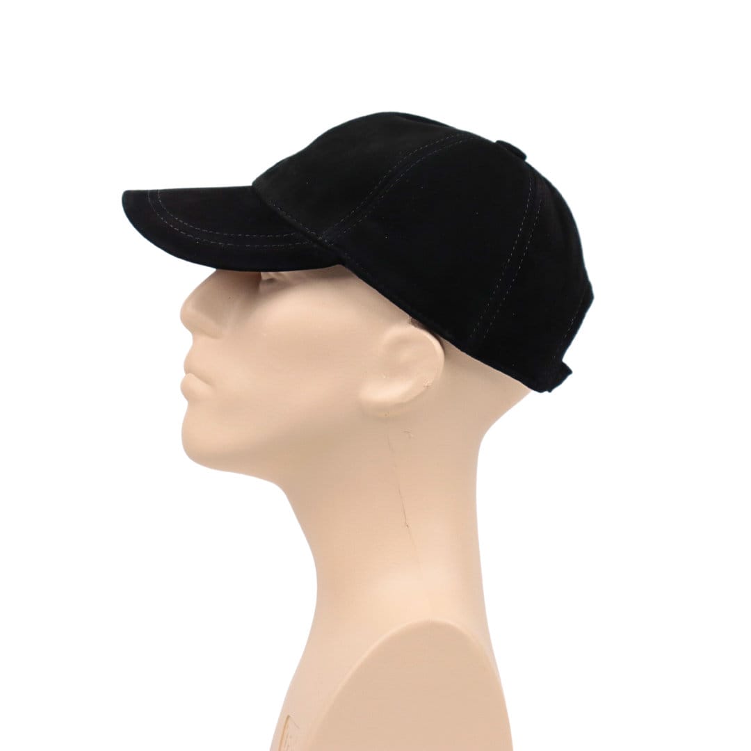 Black Genuine Suede Baseball Cap,adjustable Leather Cap,suede Hat ...