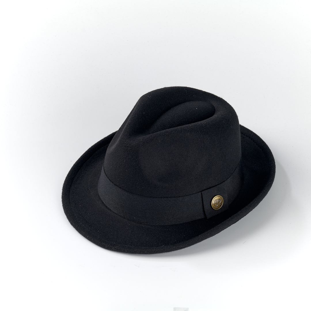 Brown Fedora Hat,classic Short Brim Felt Rancher,vegan Fedora for Men ...