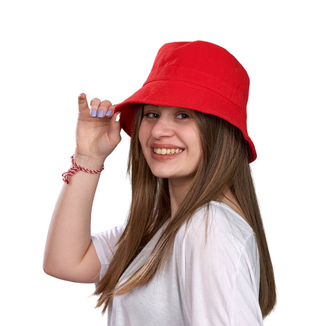 Red Bucket Hat,beach Hat,fisherman Hat,stylish Summer Bucket Hat,bucket ...