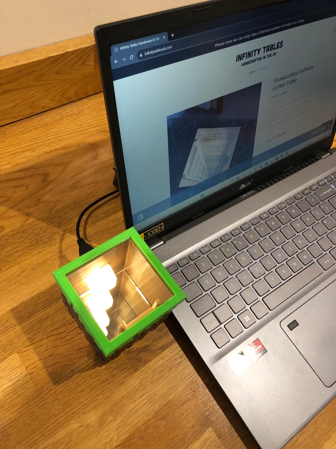 Minecraft Infinity Cube Night Light Desk Light Gamer Gift - Etsy