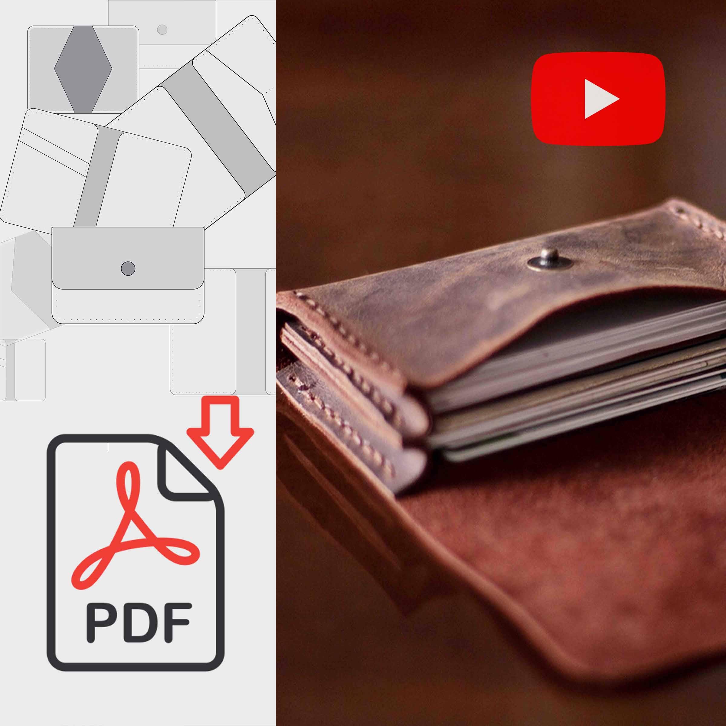 Leather Wallet Pattern PDF Template, Leather Wallet Pattern, Leather ...