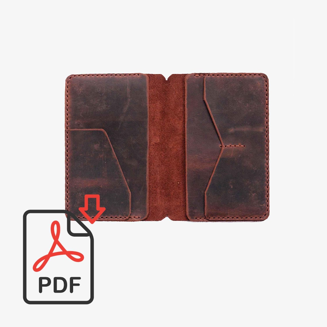 Leather Wallet Pattern PDF, DIY Leather Wallet Template, Leather ...