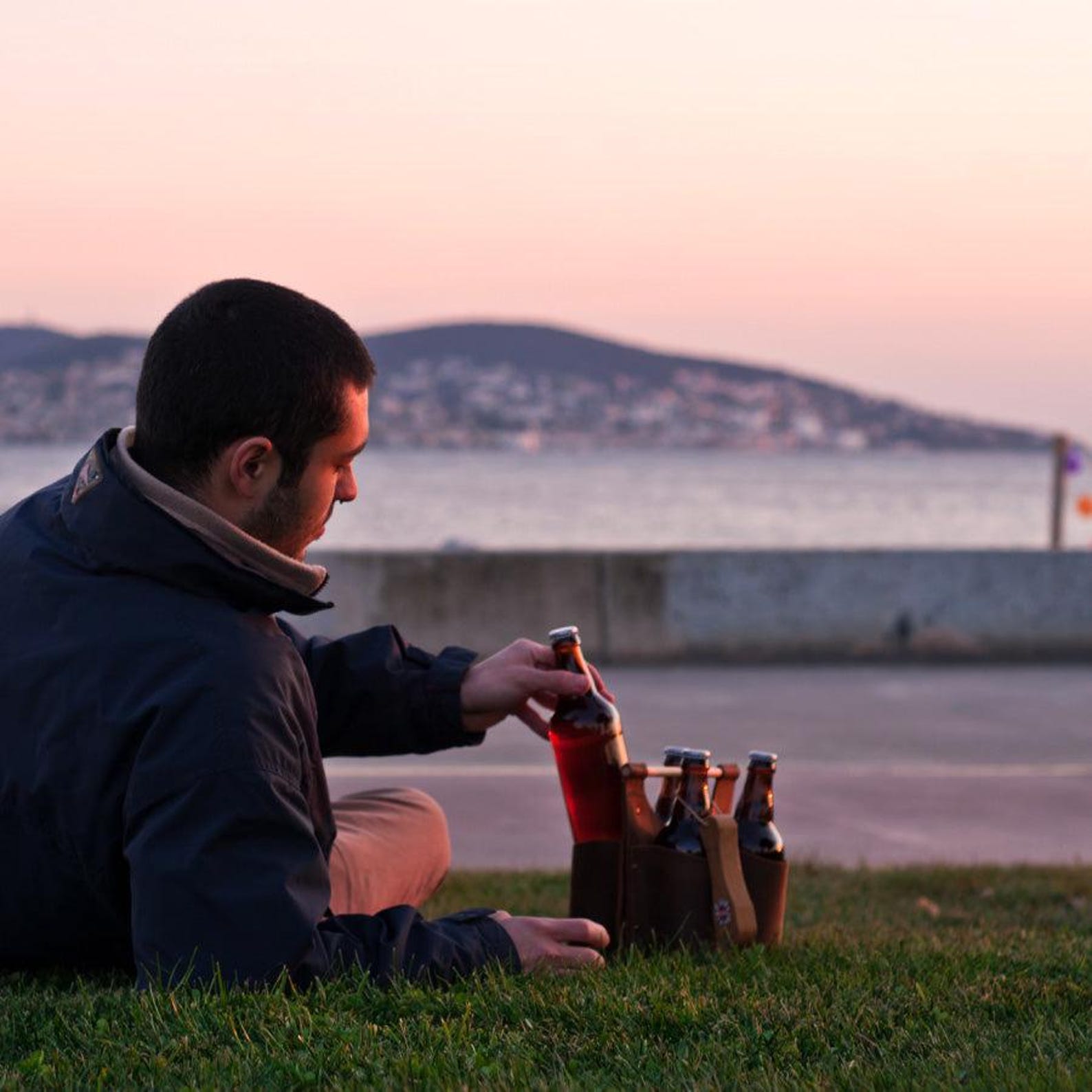 Leather Beer Holder Pattern, Handmade Beer Bag Templates, Beer Leather ...