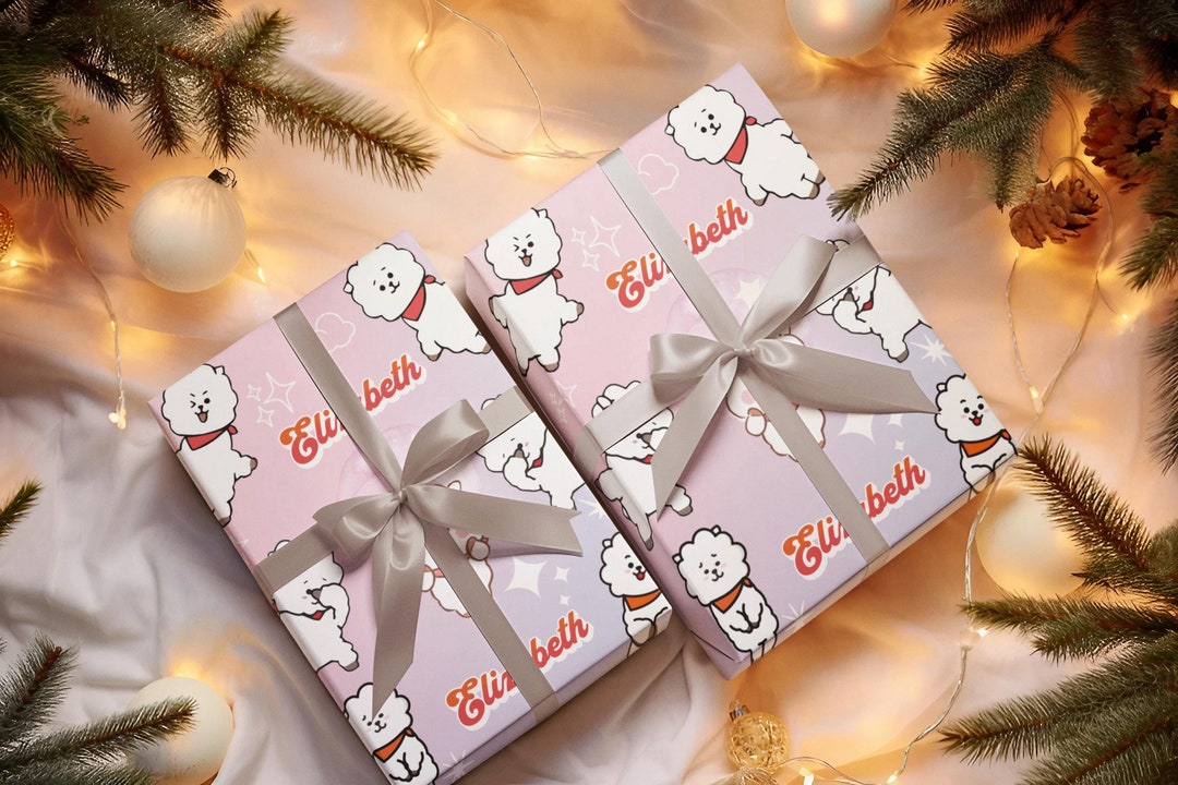 BT21 RJ Personalized Gift Wrapping Paper, Name Wrapping Paper, Custom ...