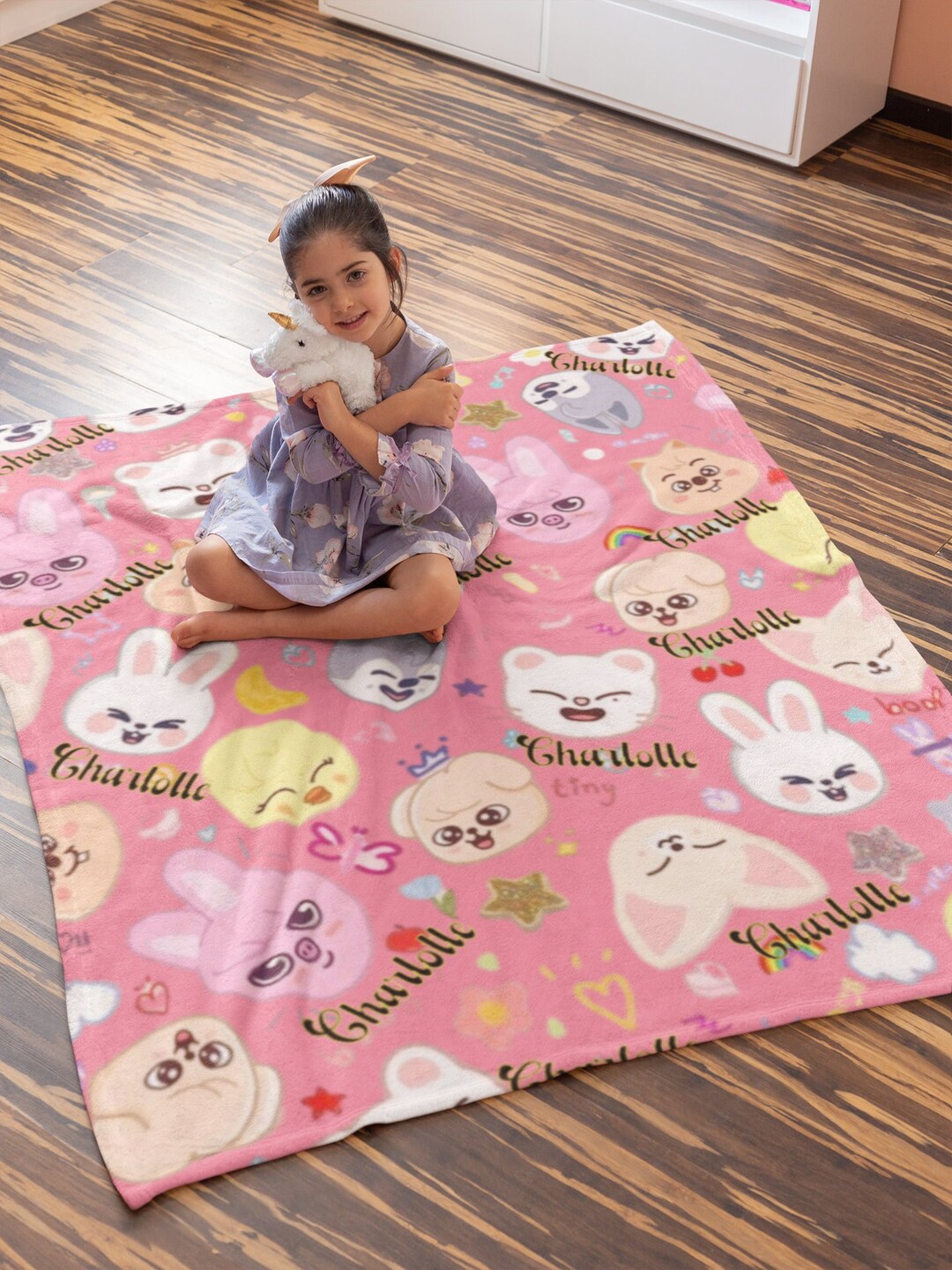 Personalized Baby Blanket Skzoo, Skzoo Characters, Stray Kids Gift ...