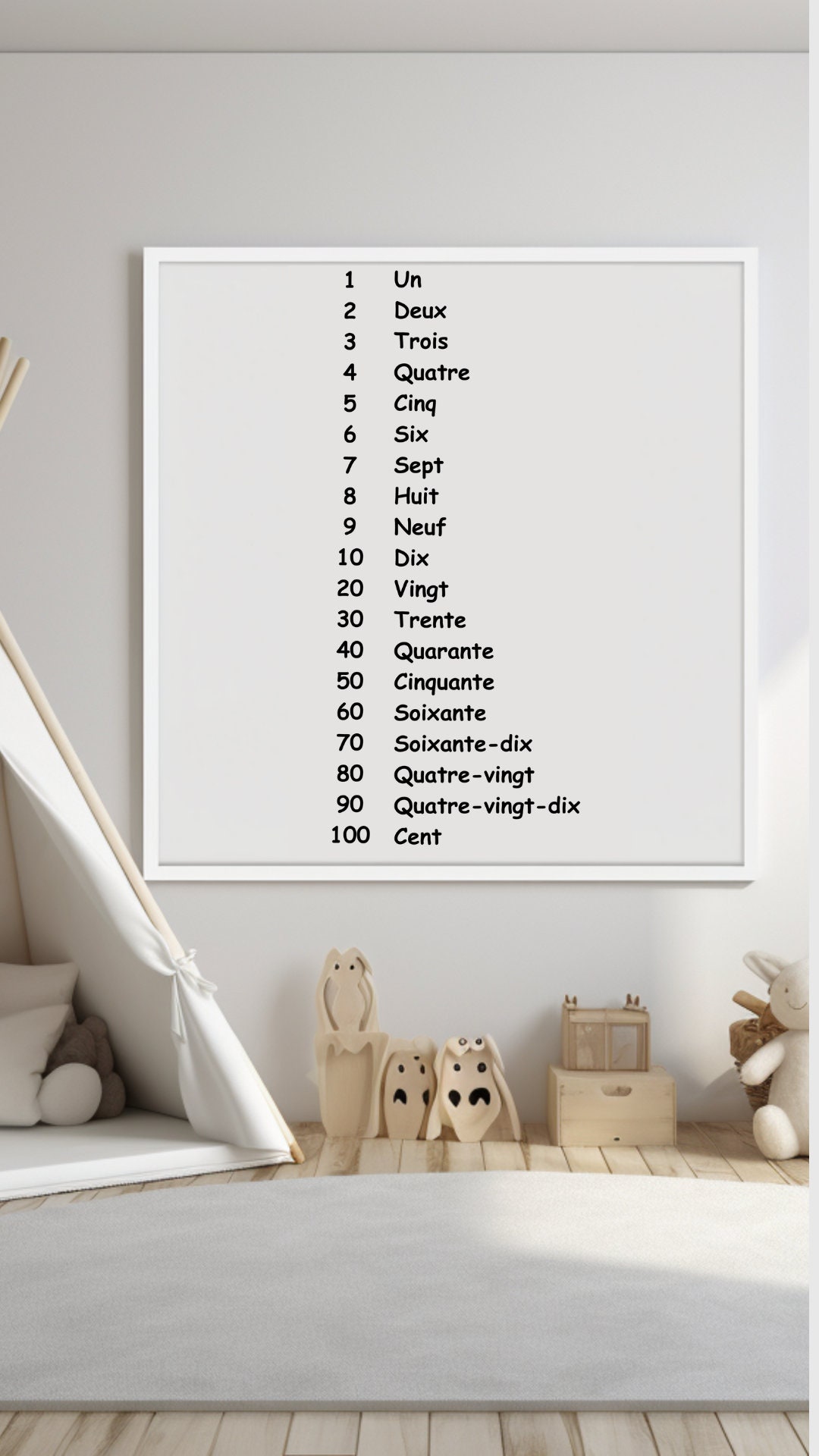 Numbers French 1-100, Digital Print. Classroom Poster, Homeschool Decor ...