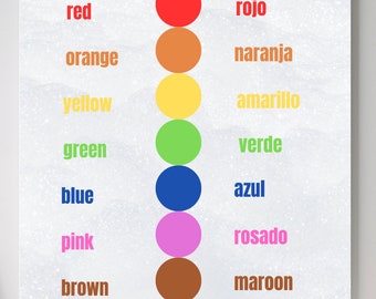 Colors, Bilingual French, Kids Education, Homeschool Decor, Classroom ...