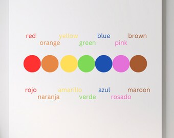 Colors, Bilingual French, Kids Education, Homeschool Decor, Classroom ...