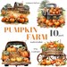 10 Pumpkin Autumn Farm Clipart Watercolor PNG Clip Art, Pumpkin Clipart ...