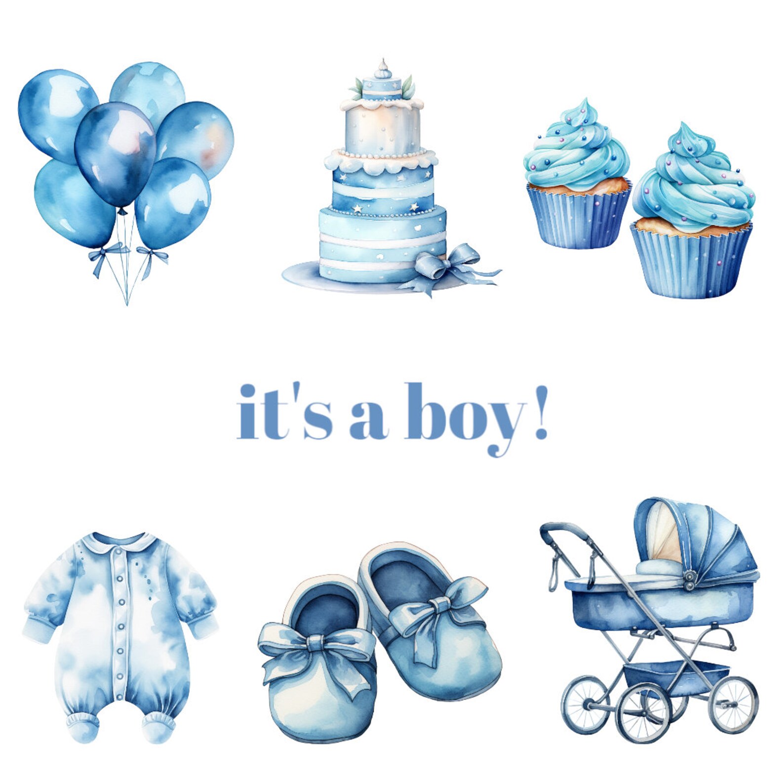 30 Watercolor African American Baby Shower Clipart, Black Baby Boy ...