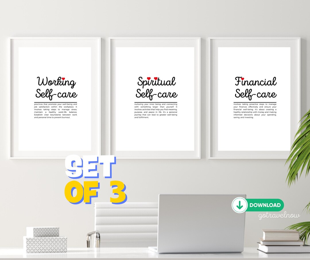 Self Care Wall Art, Mental Health Wall Decor, Therapist Print ...