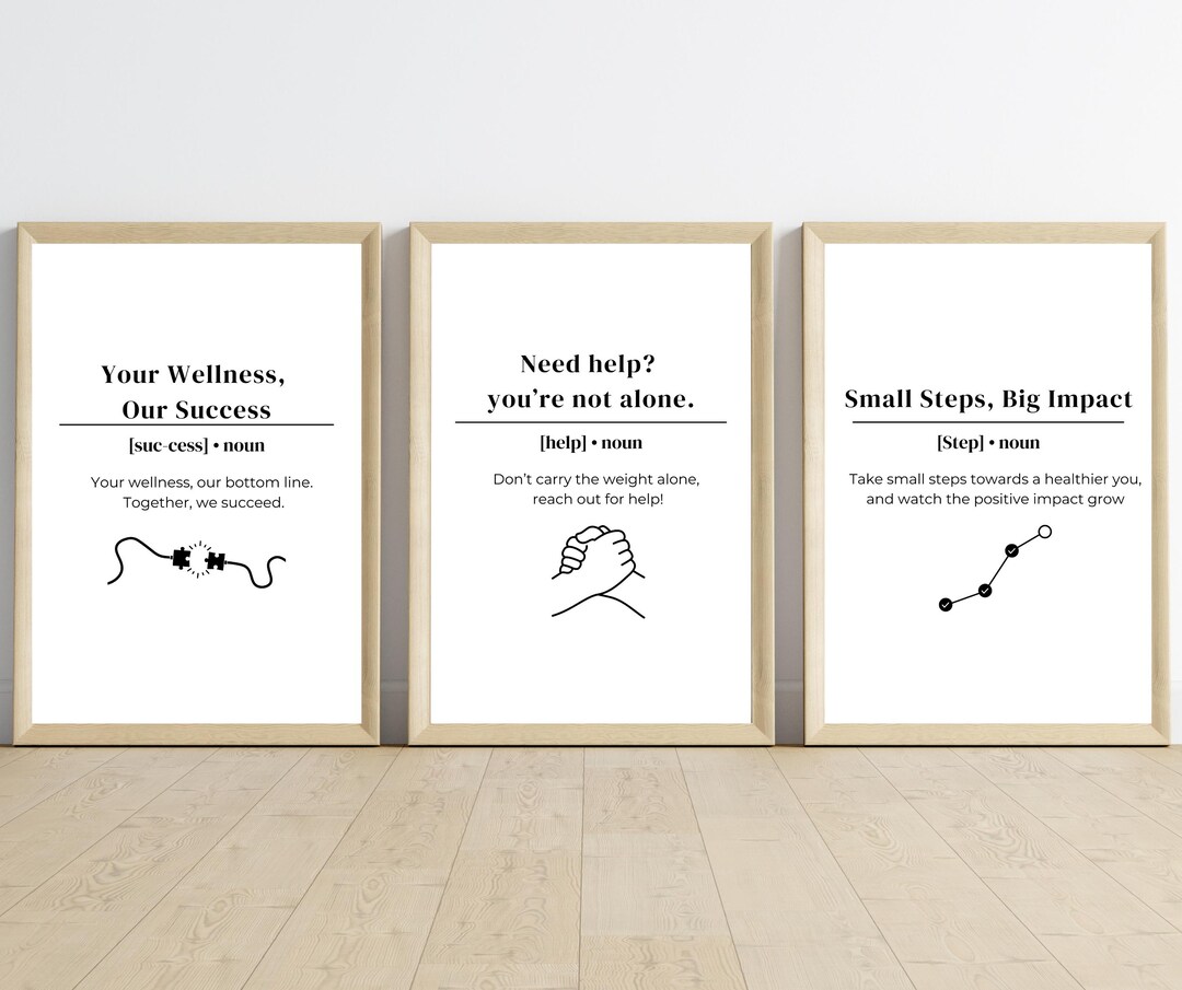 Minimalist Office Wall Art, Motivational Office Poster, Goal Setting ...