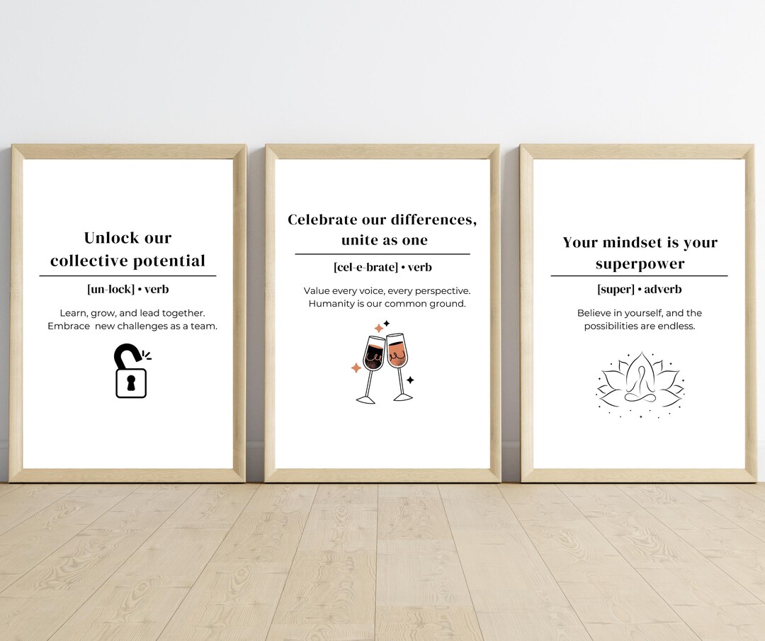 Inspiring Team Building Poster for the Workplace, Work-life Balance ...