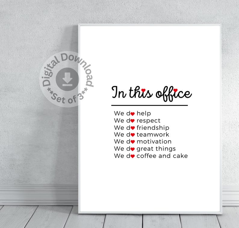 Motivational Prints Office Wall Art Minimalist Black and White ...