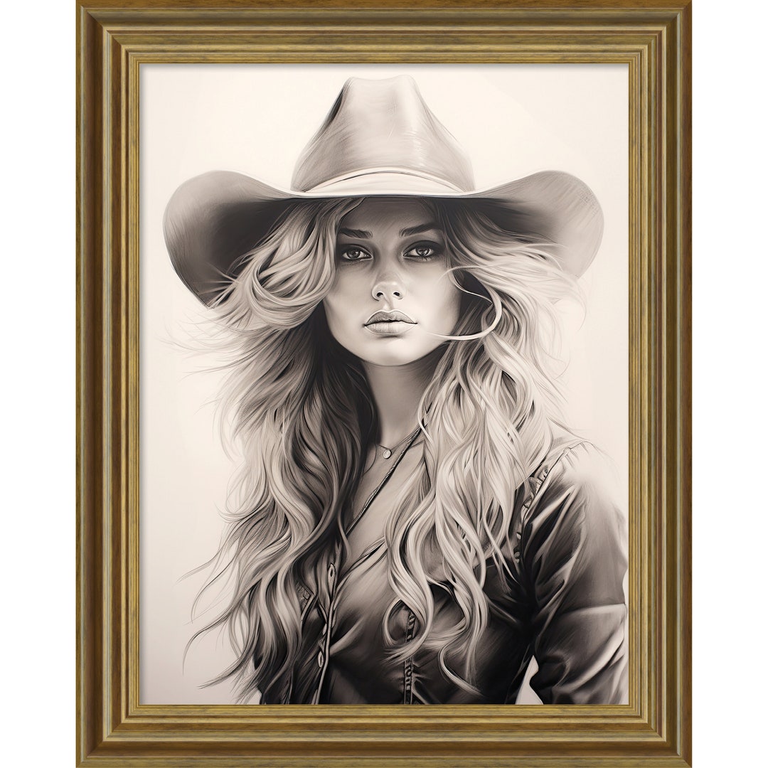 Cowgirl Painting, Western Wall Art, Cowgirl Art Print, Western Cowboy ...