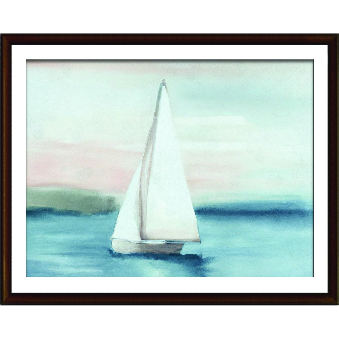 Sailboat Original Watercolor Sailboat Art Prints Ship Wall Decor Boats ...
