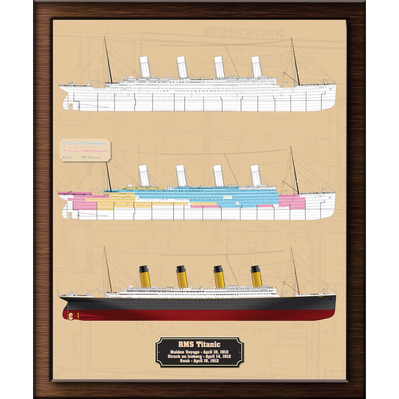 R.M.S. Titanic, 3 Options to Choose From, Titanic Drawing, Titanic ...