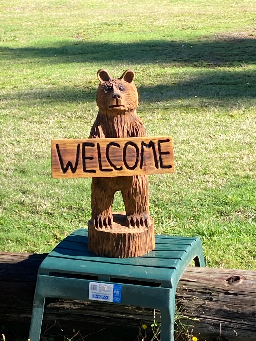 Chainsaw Carving Welcome Bear - Etsy