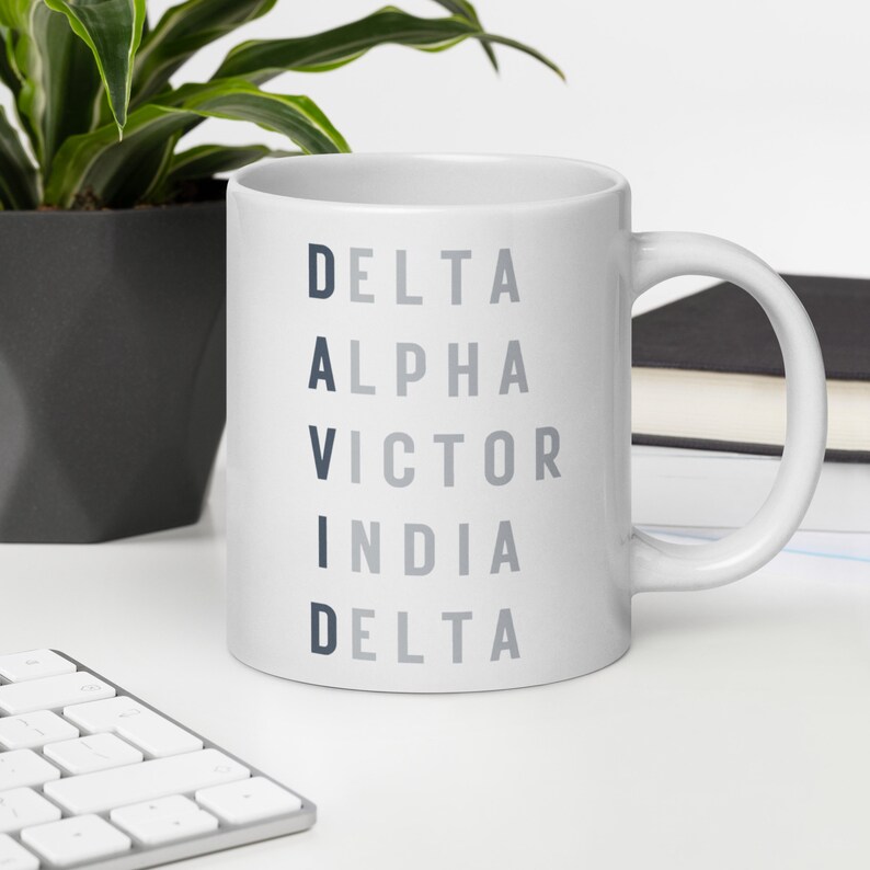 Phonetic Alphabet White Glossy Custom Mug Personalized Name in Phonetic ...