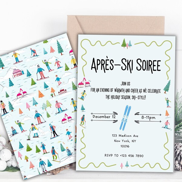 Ski Party Invitations - Etsy