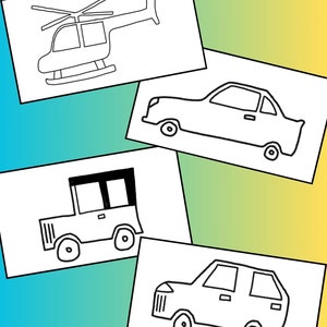 Planes, Trains, and Automobiles Coloring Pages - Etsy UK