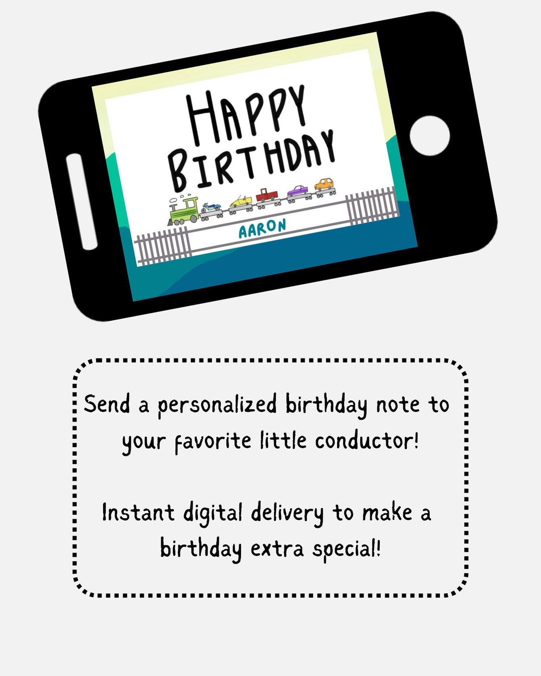 Train Track Birthday Card - Etsy