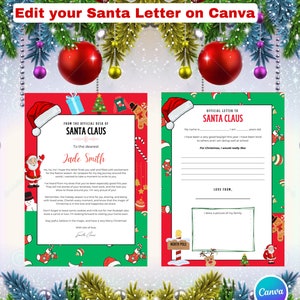 Printable Santa Letter Template | Editable Santa Letter Template ...