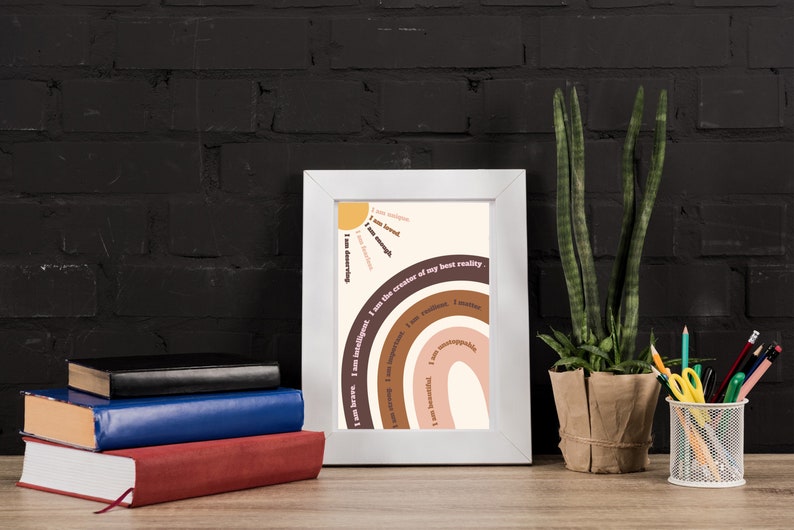 Positive Affirmations Poster, I Am Poster, Digital Wall Art, Children's ...