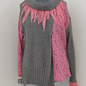 Unique Quirky Asymmetrical Sweater Redesign - Etsy