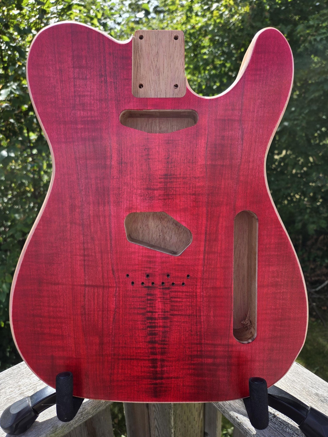 Flamed Maple on Mahogany Telecaster Body - Etsy