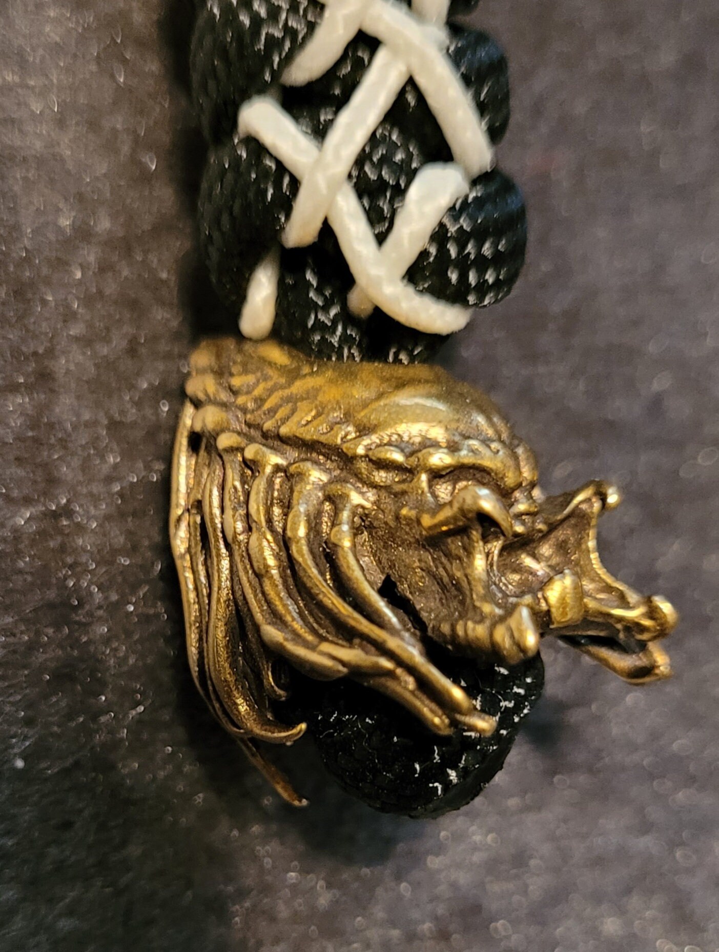 Predator Paracord Knife Lanyard, EDC, Key Fob, Handmade, Brass Bead ...