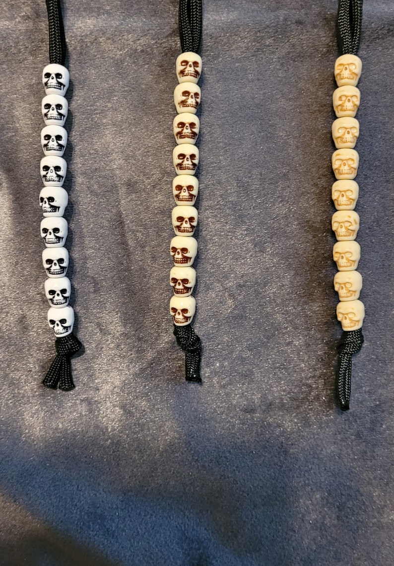Skull Military Ranger Beads, Pace Counter Beads, Made to Order, Choose ...
