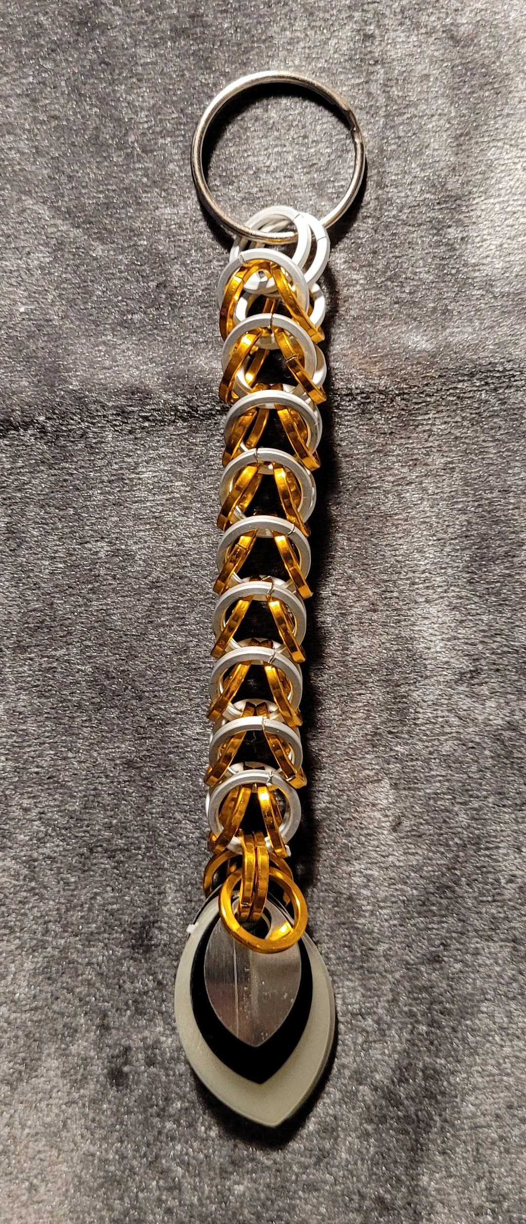 Veteran Made, Chain Maille Box Chain, Gold, and Silver, With Dragon ...