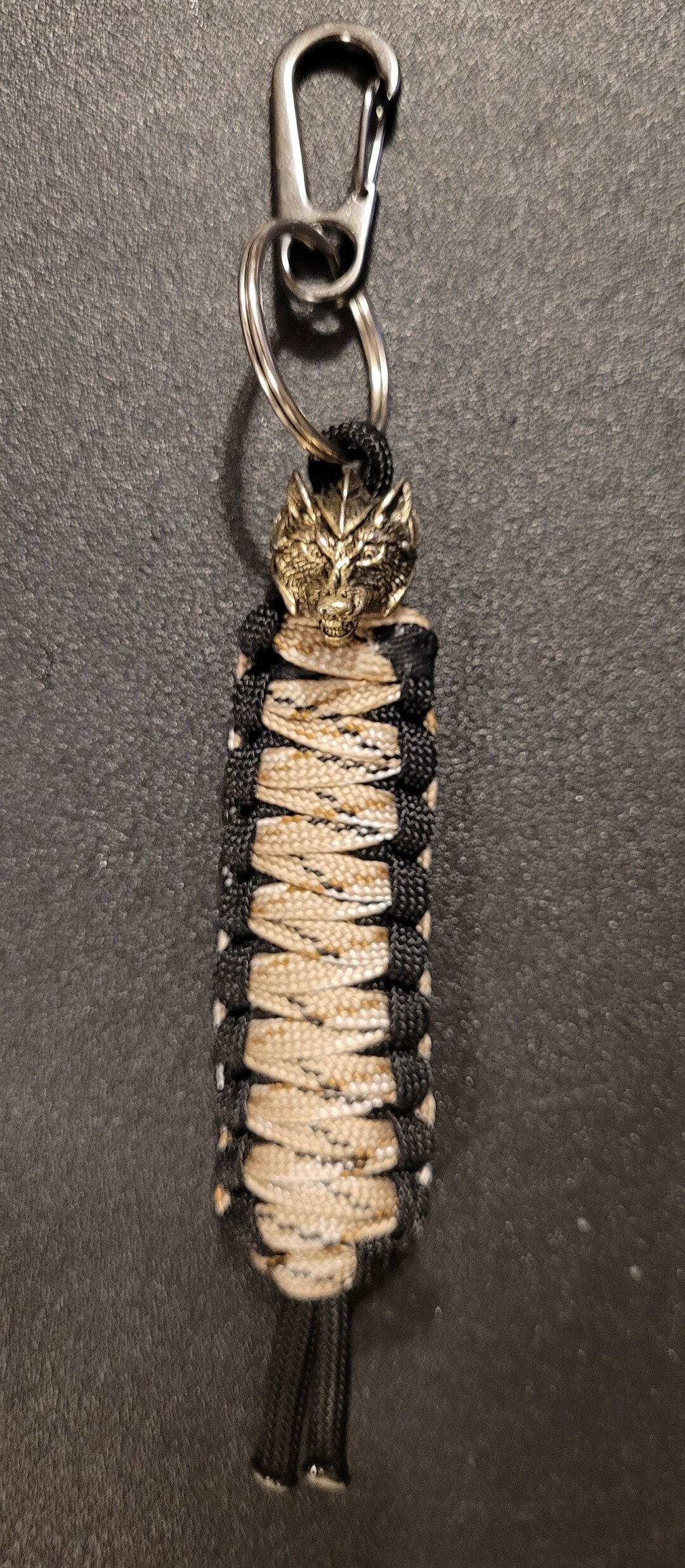 Paracord Keychain Key Fob, Wolf Head - Etsy