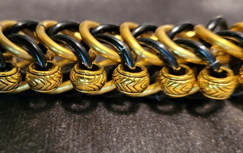 Veteran Made, Chain Maille Box Chain, Golden, and Black, With Snake ...