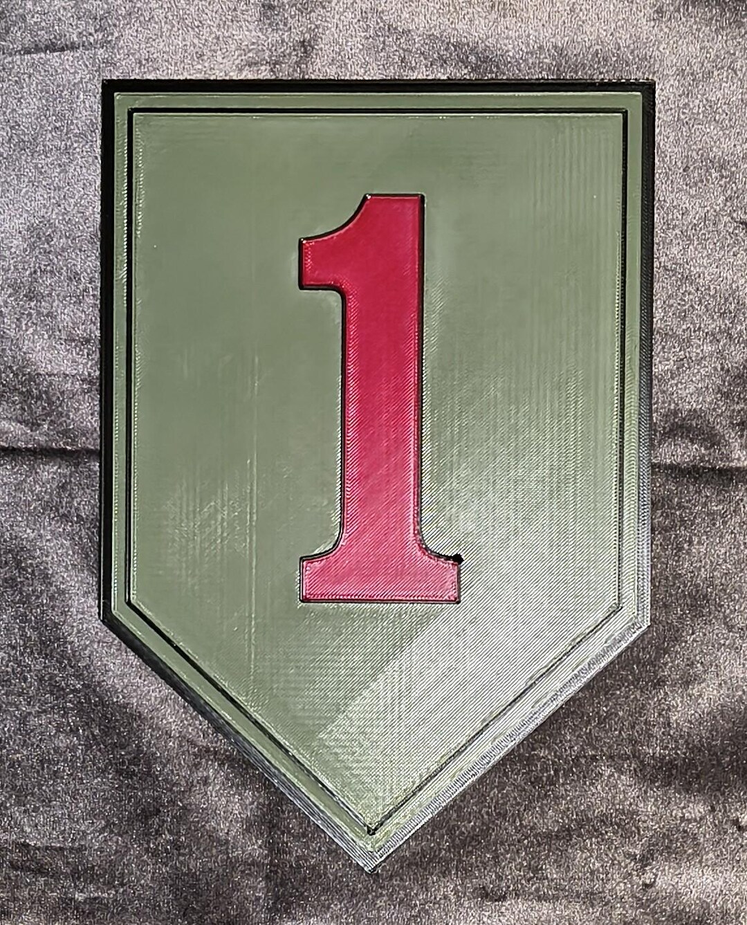 1st Infantry Division, Big Red One Patch, 3D Print Version 2, Color 9 ...