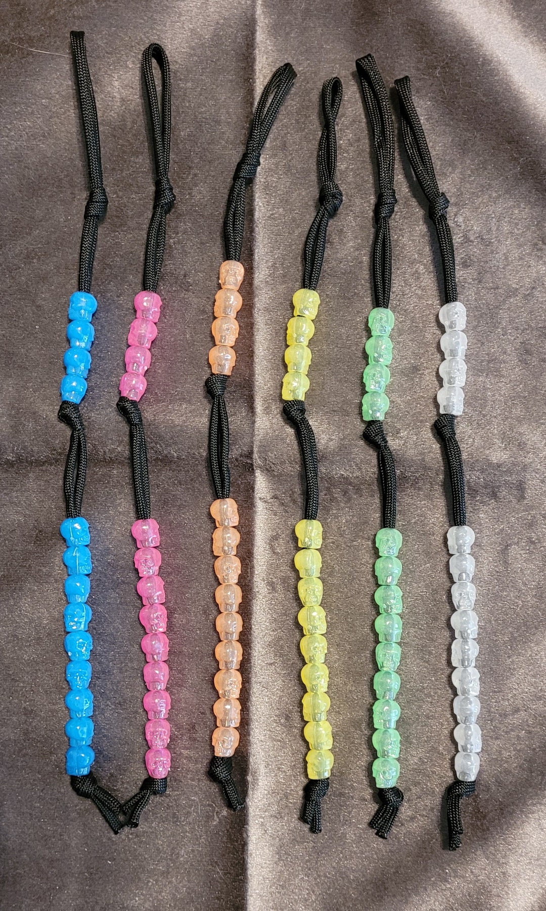 Glow in the Dark Skulls (GITD) Military Ranger Beads, Pace Counter ...